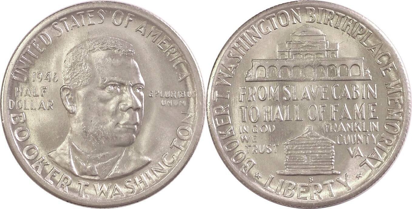 Amerika, Vereinigte Staaten, USA 1/2 Dollar 1946 (S) Booker Taliaferro Washington ss+ | MA-Shops