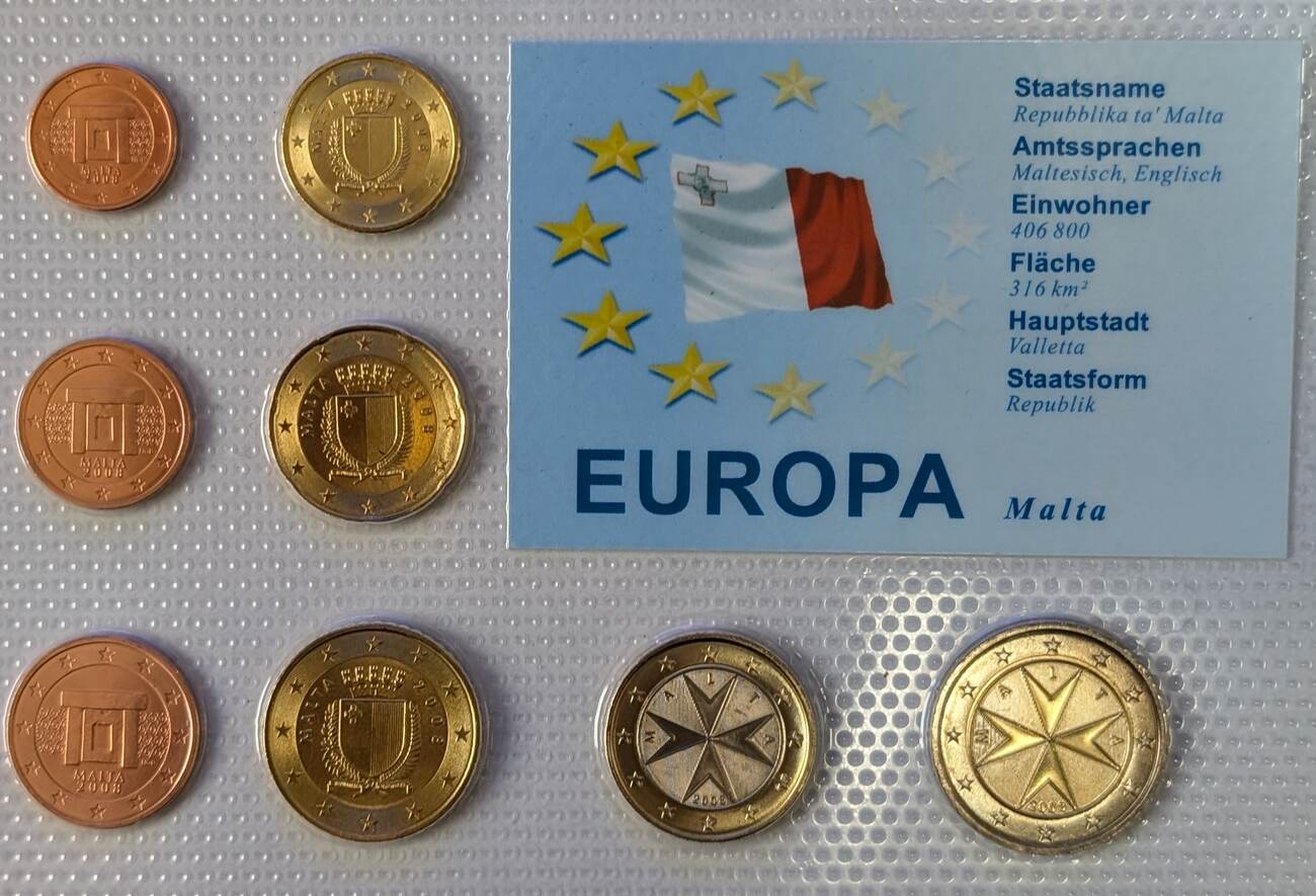 3,88 € 2008 Kursmünzensatz - Malta (Euro-Set) ST im Blister | MA-Shops
