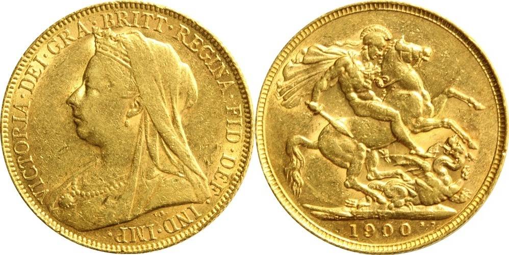 Großbritannien, Great Britain 1 Pound 1900 (P) 1 Sovereign - Victoria ...