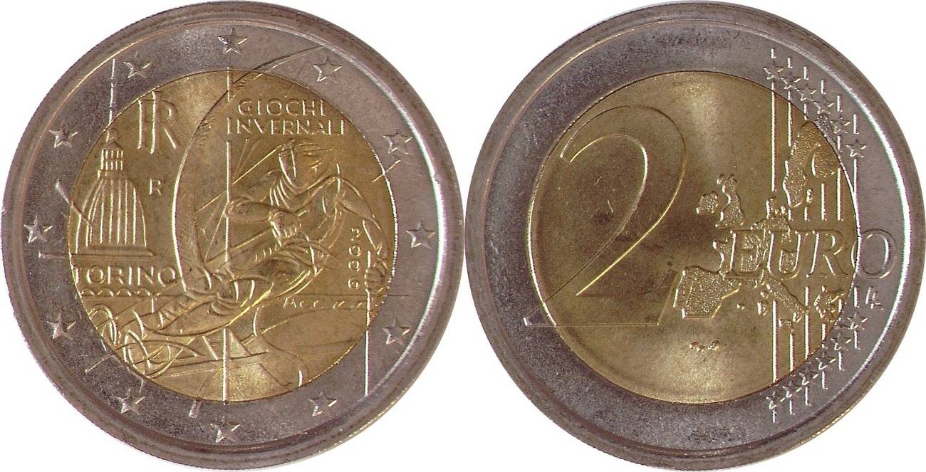Italien, Italy 2 Euro Olympische Winterspiele Turin 2006 prfr. | MA-Shops