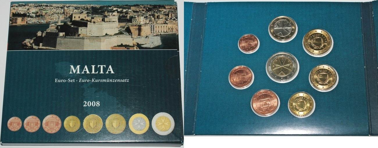 Malta 3,88 € 2008 Kursmünzensatz (Euro-Set) prägefrisch | MA-Shops