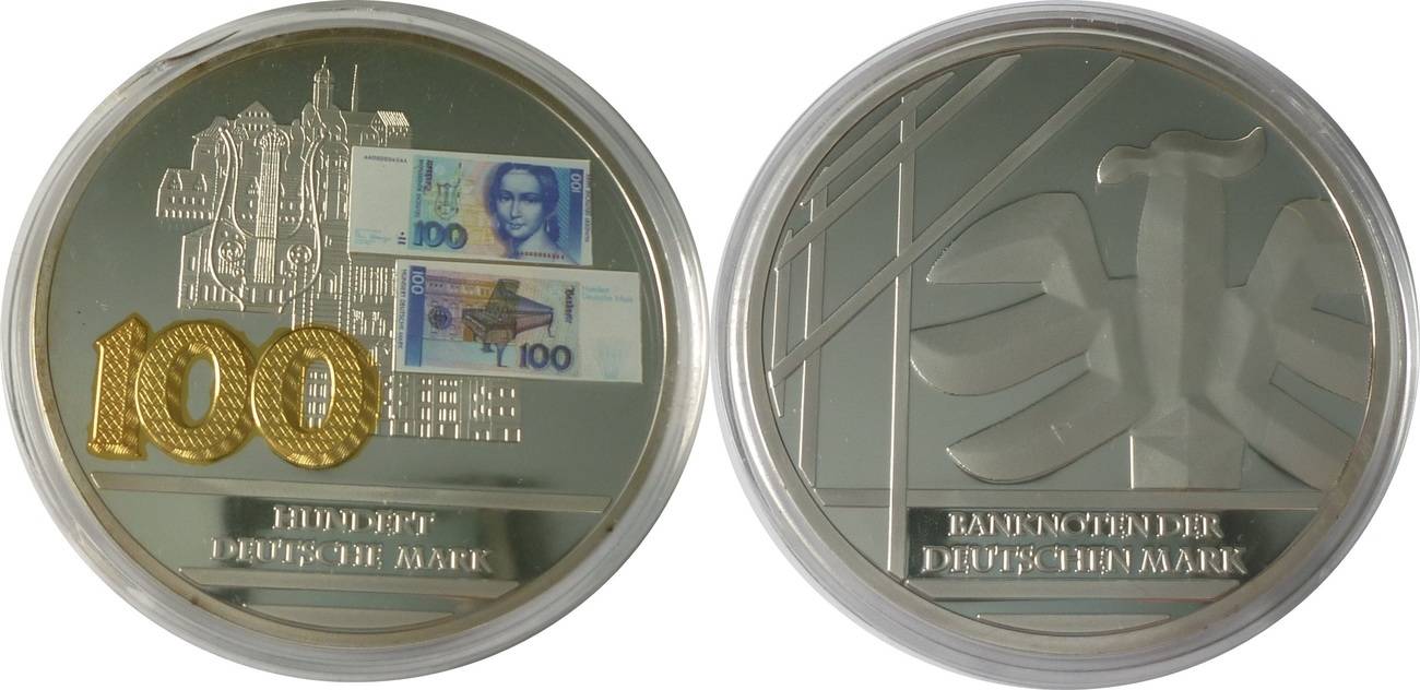 Medaille - Banknoten der Deutschen Mark (Hundert Deutsche Mark) PP ...