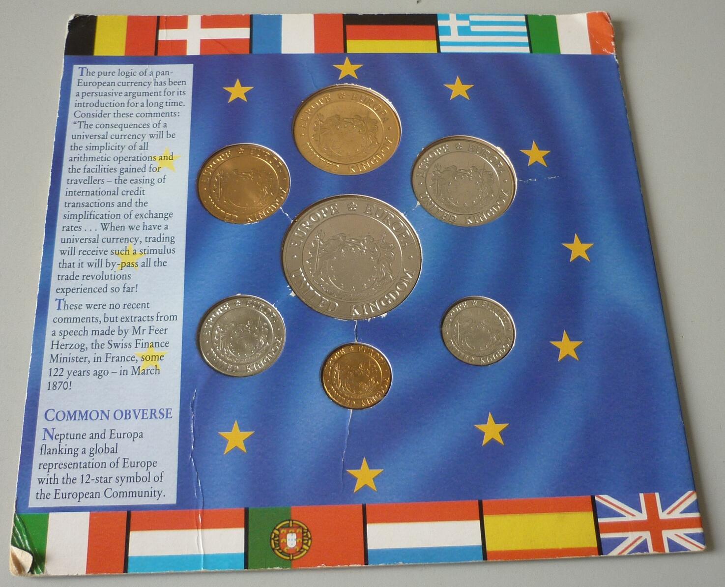Großbritannien, United Kingdom 1/10 Ecu - 10 Ecu 1992 ECU Set Im ...