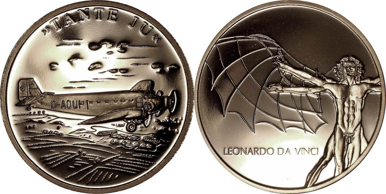 1998 Medaille - Der Traum vom Fliegen (Tante Ju) pp offen | MA-Shops