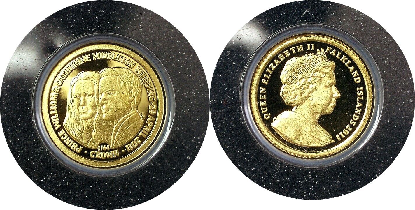 Falkland-Inseln 1/64 Crown 2011 Hochzeit von Prinz William und ...