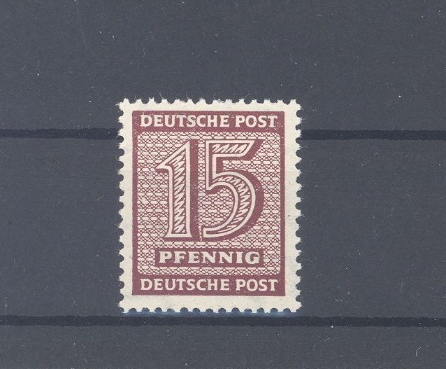 Deutschland ab 1945 SBZ Michel Nummer 133 Y b, 15 Pfg. Freimarke 1945 ...