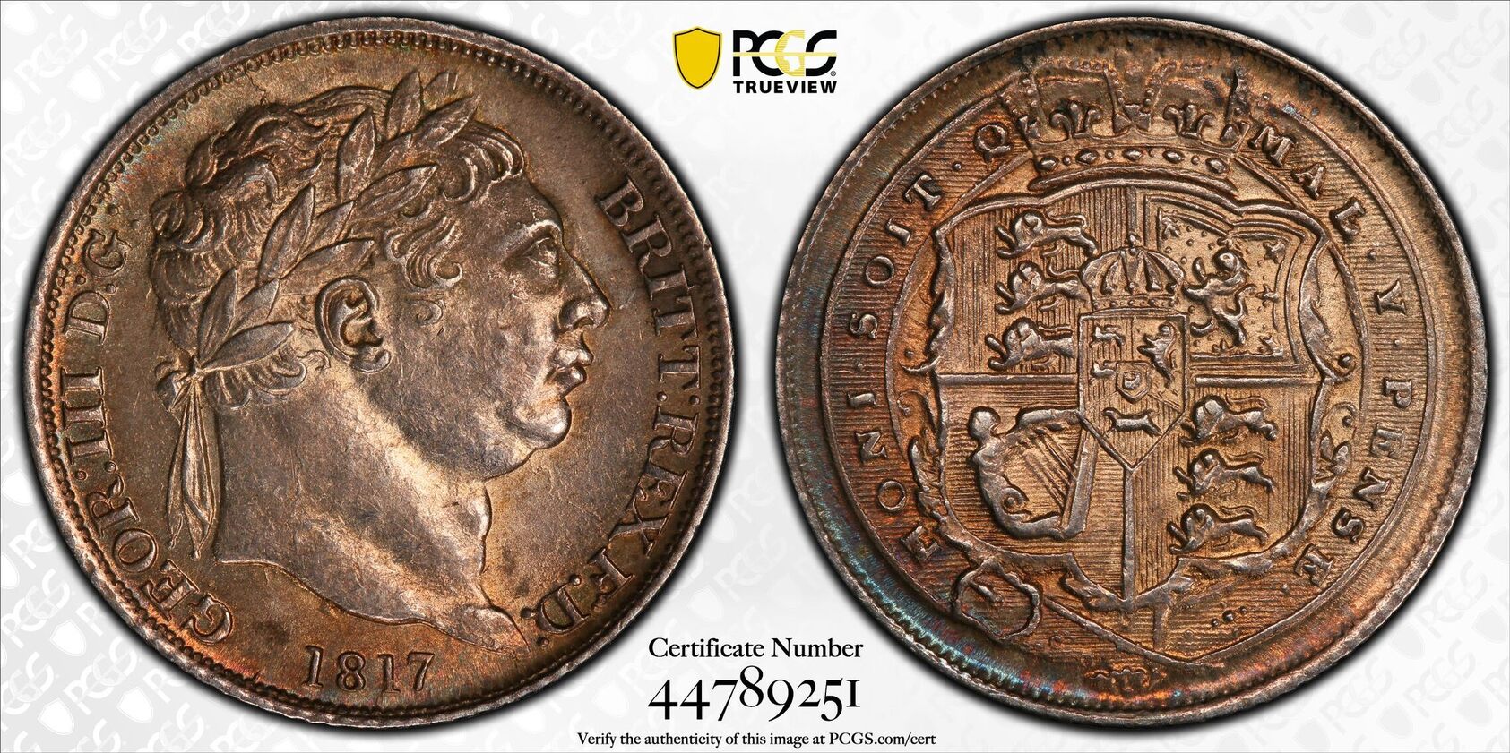 6D 1817 Great Britain George III PCGS MS62 | MA-Shops