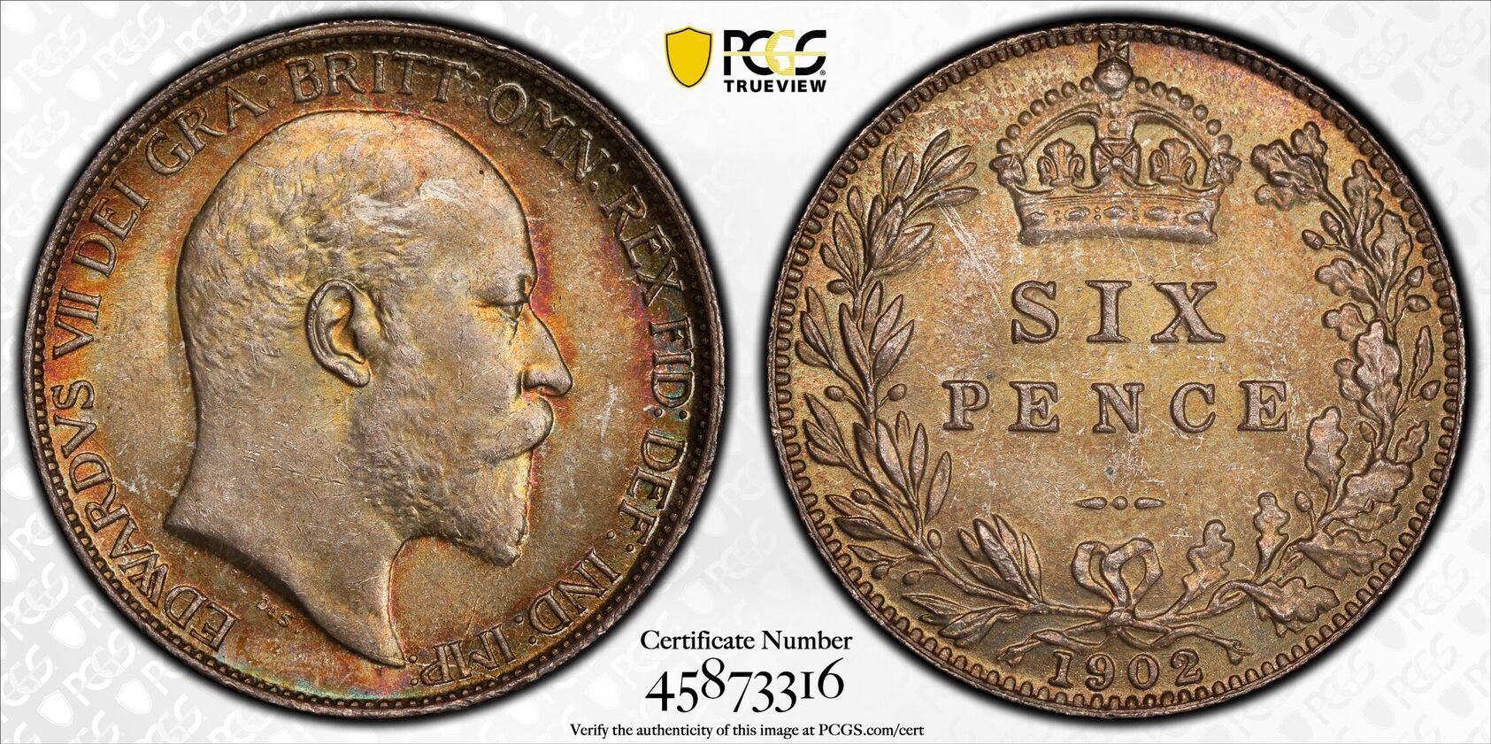 Great Britain 1902 Edward VII 6D S-3983 MS64 | MA-Shops