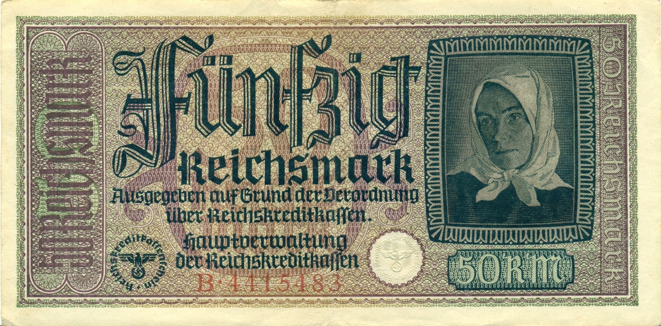 DR 50 Reichsmark 1939 o.D. KN kann abweichen ! Erh. III+ | MA-Shops