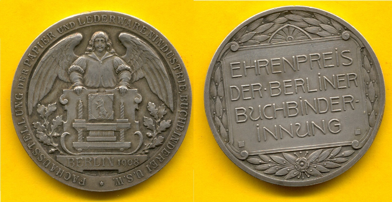 Deutsches Kaiserreich Medaille Ehrenpreis der Berliner Buchbinderinnung ...