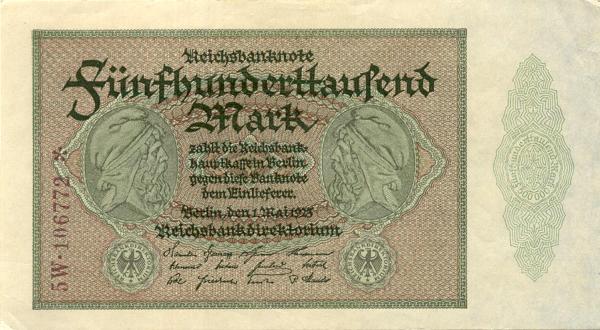 Deutschland 500000 Fünfhunderttausend Mark 1923 I | MA-Shops