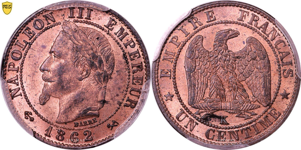 Napoleon III Coin France - Napoléon III - 1 centime - 1862 K Bordeaux ...