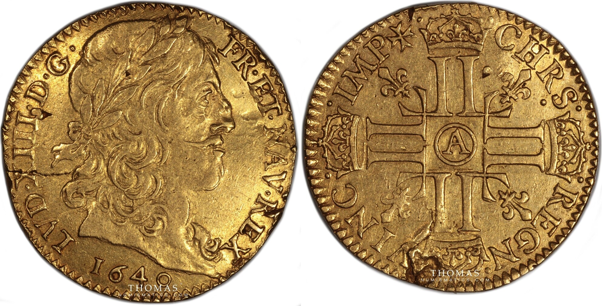 Coin - France Louis XIII Gold Double Louis d'or à la croix des ...