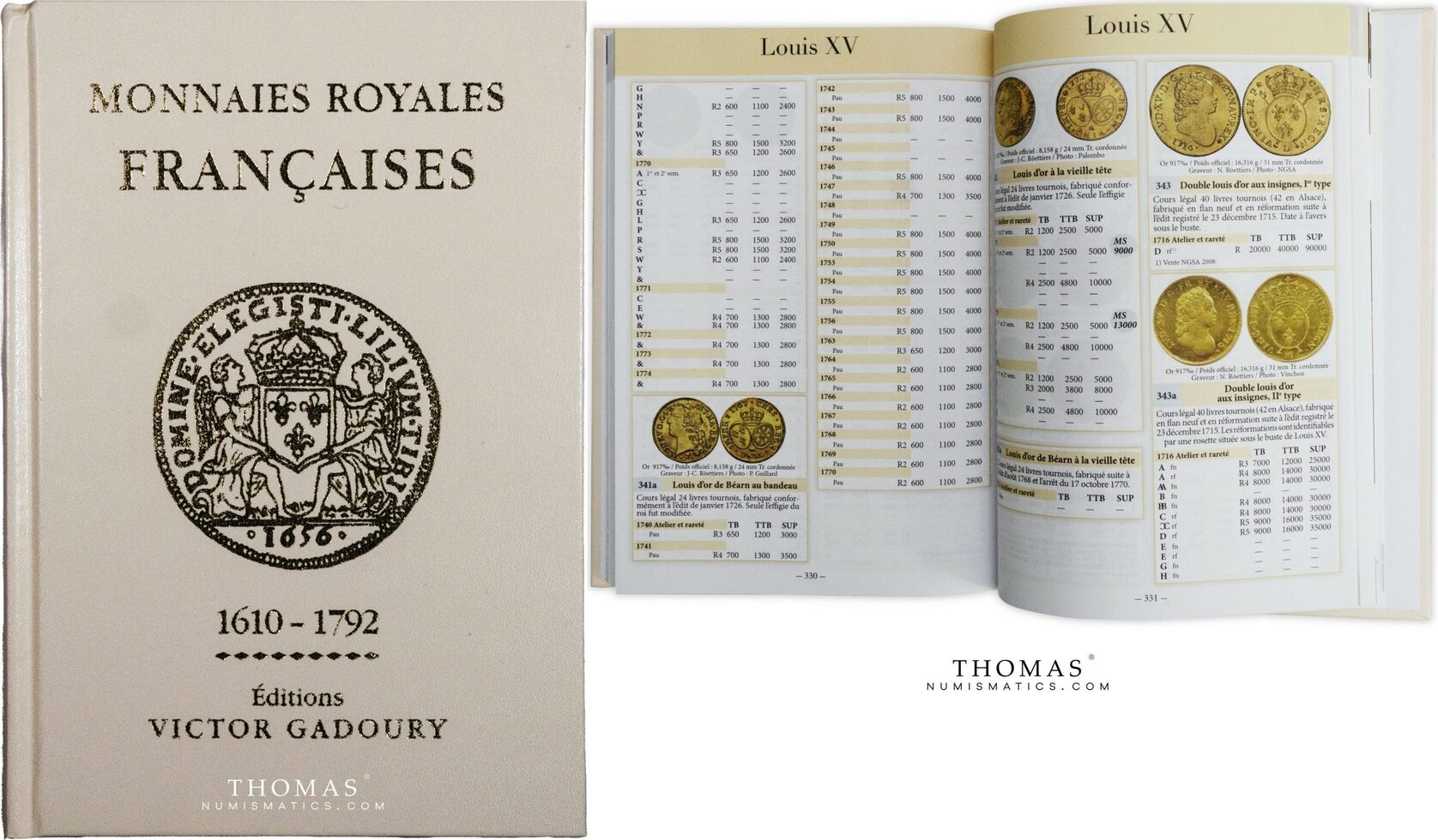 Livre cotation Royal French coins from 1610 to 1792 Gadoury price guide ...