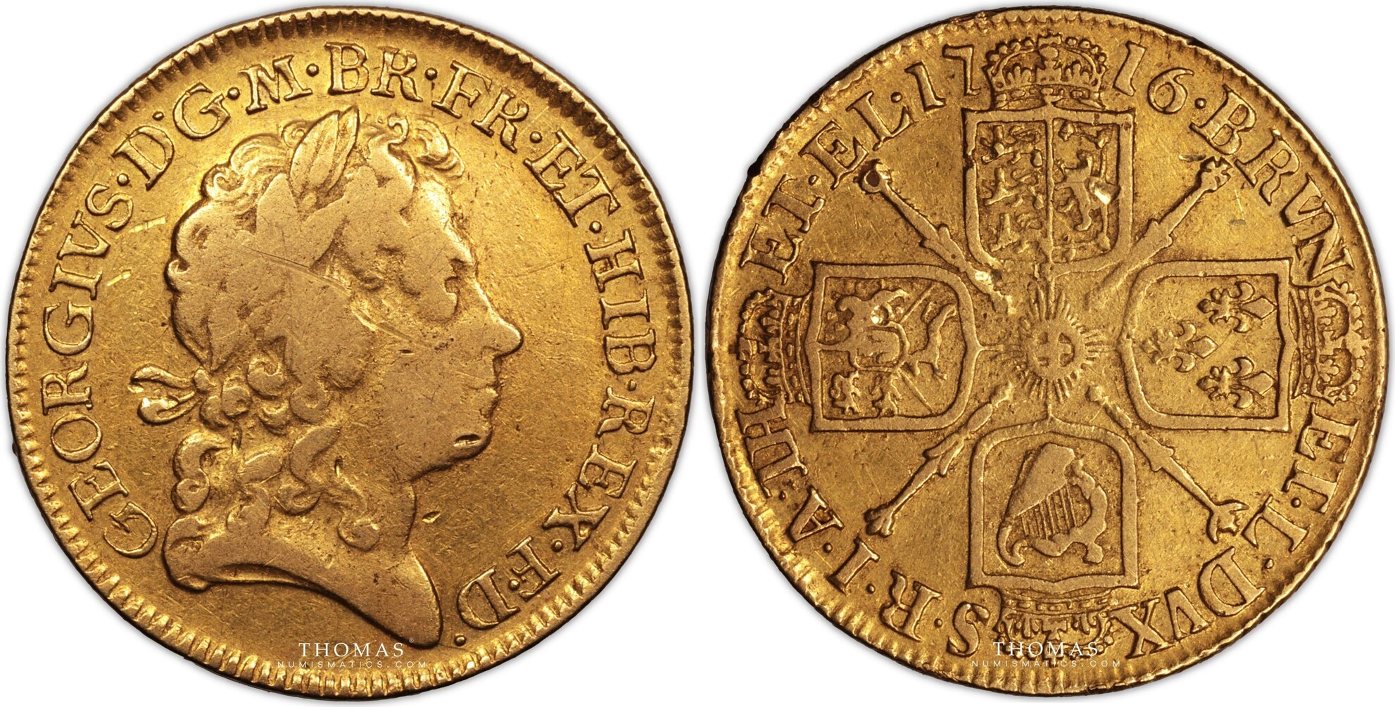 Grande-bretagne Guinée Coin - Great-Britain George I Gold Guinea 1716 ...
