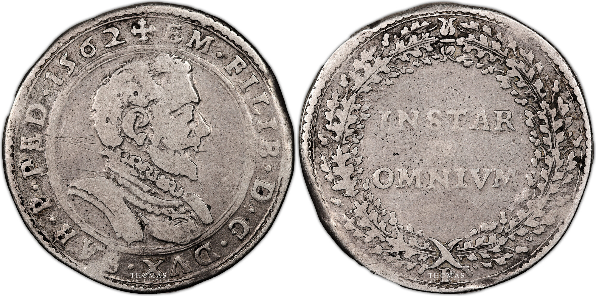 Lire Italy-Savoy Coin Savoie Italy - Emanuele-Philiberto - Lira 1562 P ...