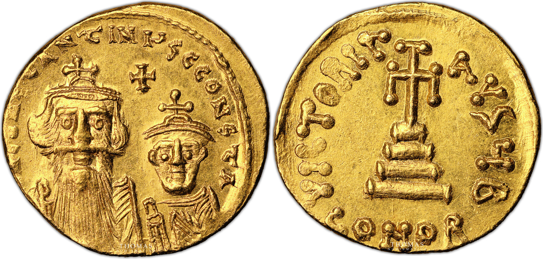 Byzantine 654-659 Constans II and Constantinus IV Coin Empire Byzantin ...