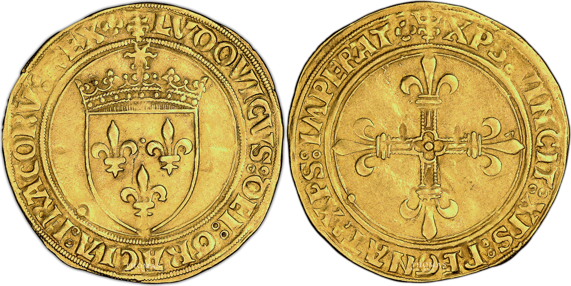 25/04/1498 Coin - France - Louis XII - Écu d'or au Soleil - Saint-Lô ...