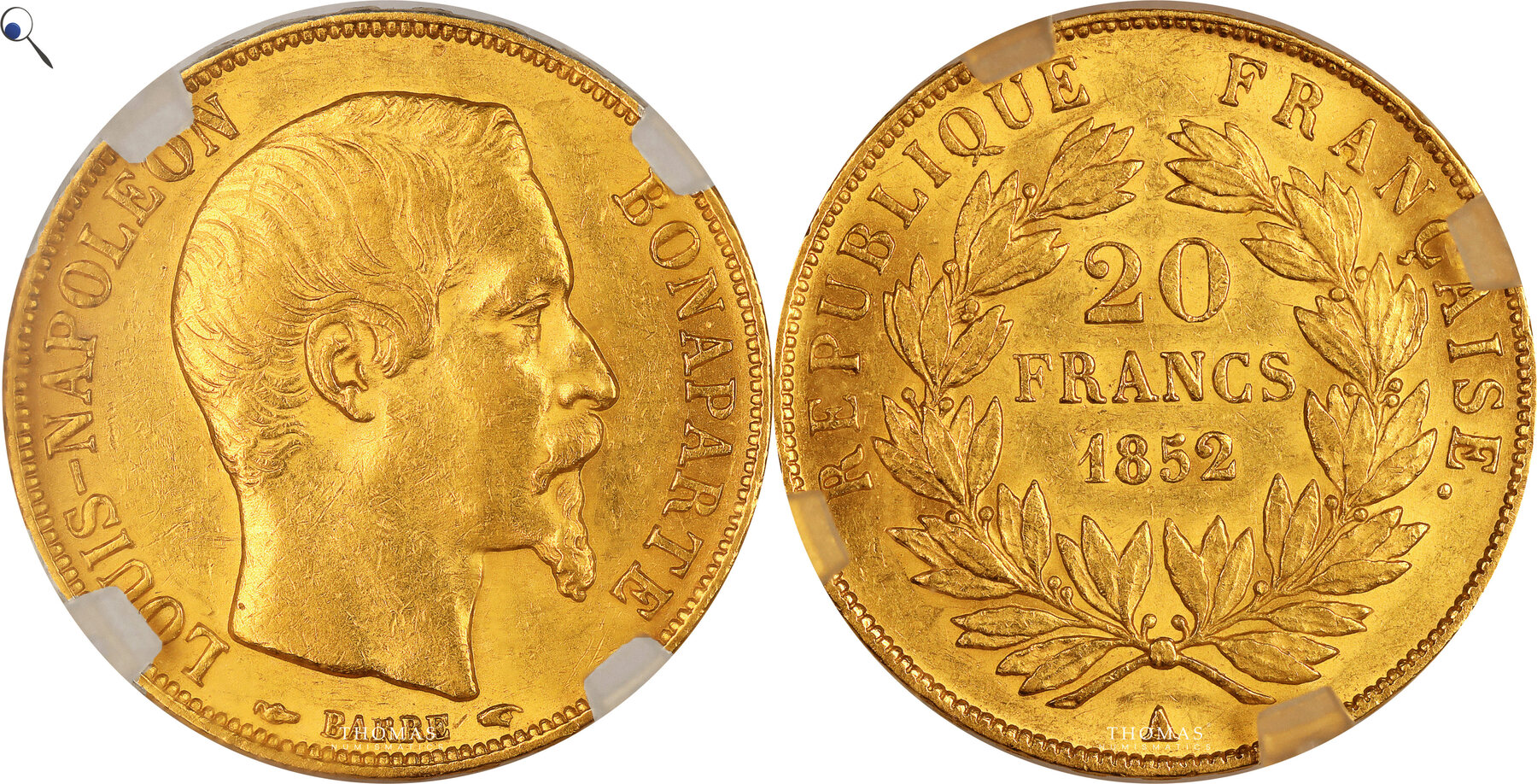 Napoléon III Coin France - Napoleon III - gold 20 Francs Or - 1852 A ...