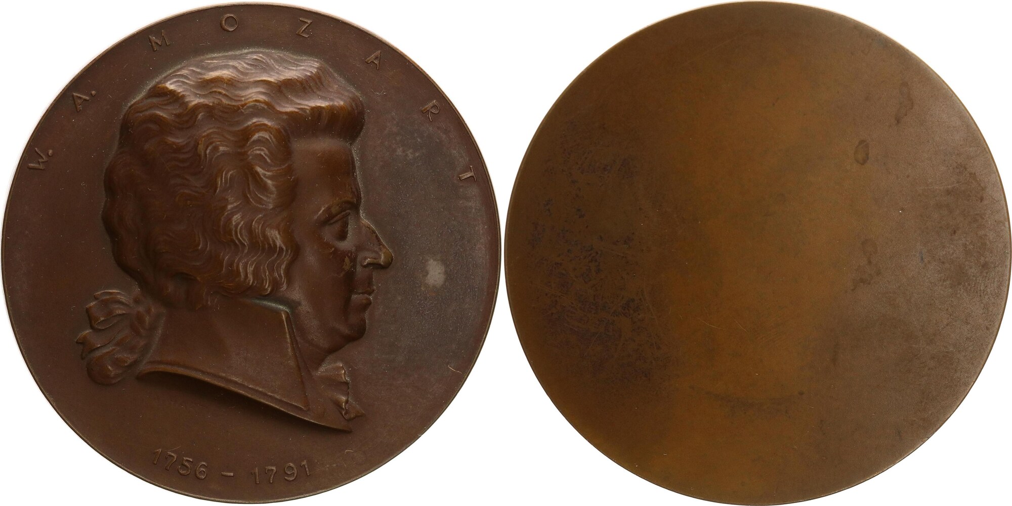 Österreich - o. J. Schwere, einseite Bronzemedaille v. Arnold Hartig ...