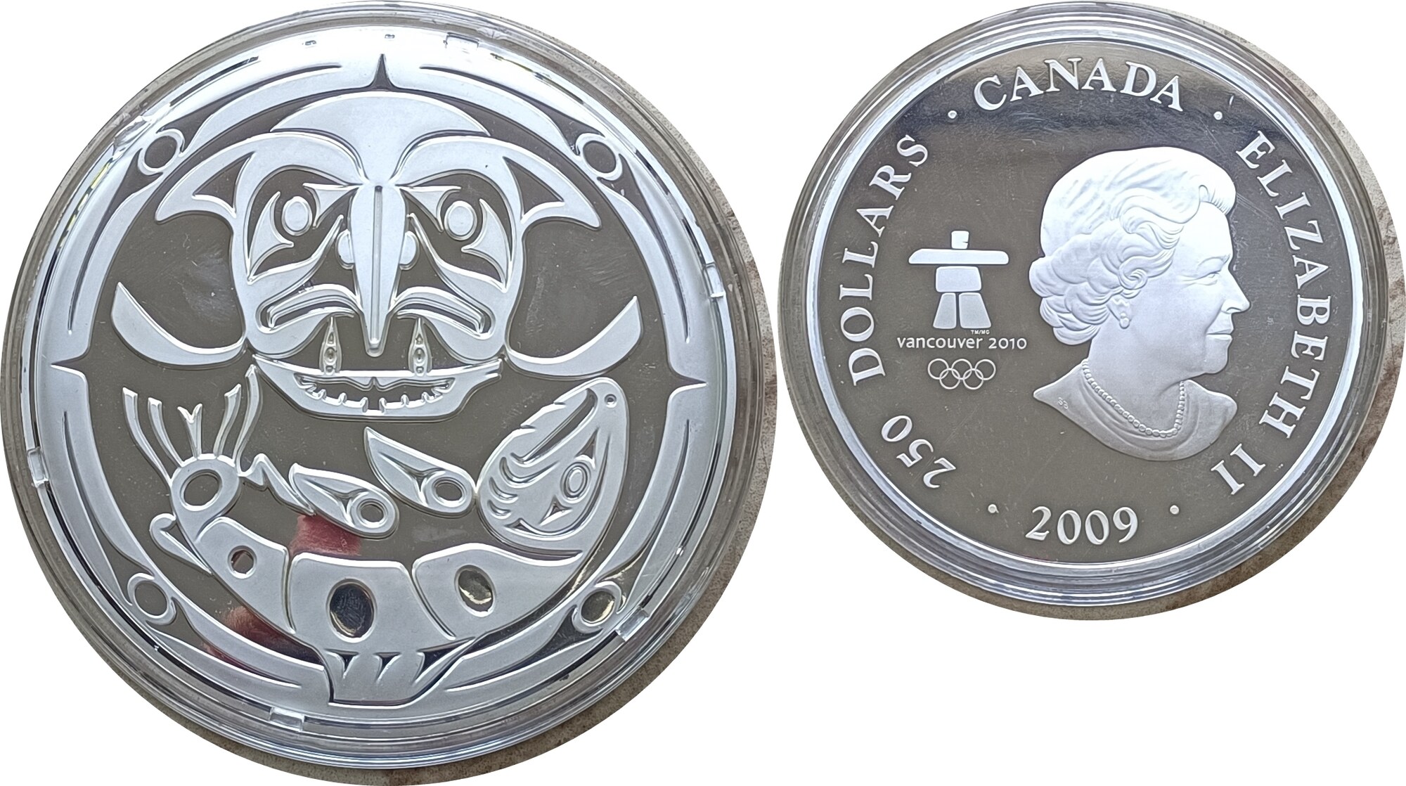 Kanada - 250 CAN$ 2009 1 Kilo-Silbermünze, limitiert (Nr. 884), zert ...