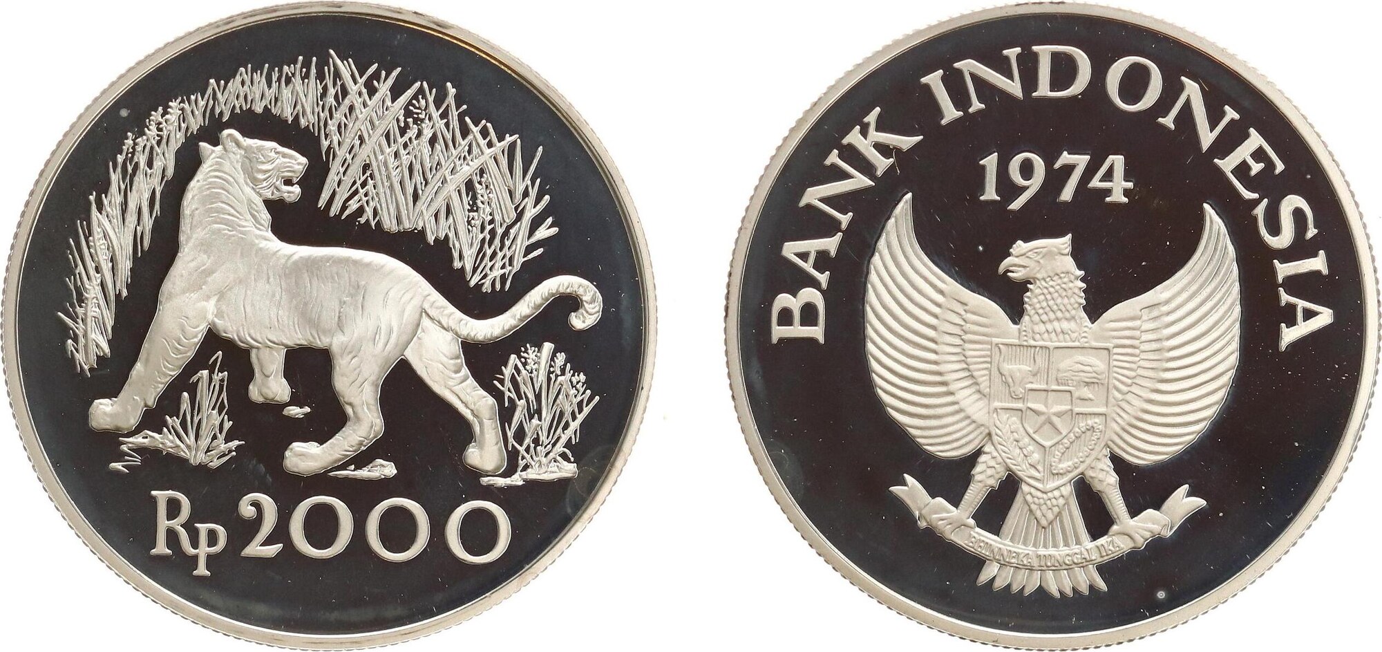 Indonesien 2000 Rupien 1974 Wildlife - Java Tiger PP | MA-Shops