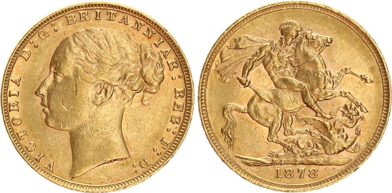 Großbritannien Sovereign 1878 - Victoria 1837-1901. London Mint. vz ...
