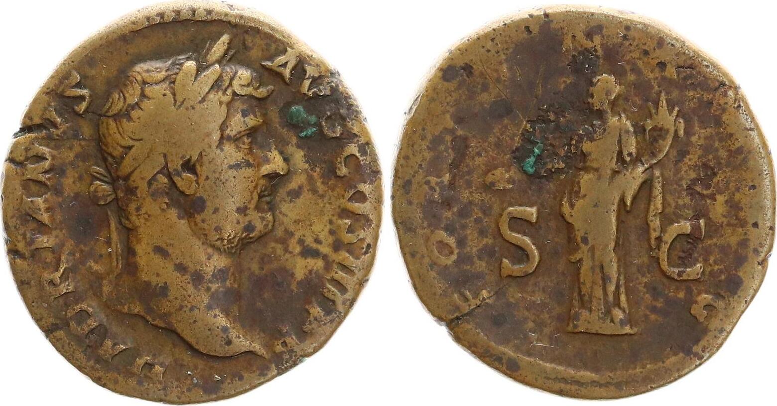 Römisches Reich Dupondius 134-138 - Hadrian, 117-138. Fortuna n.l ...