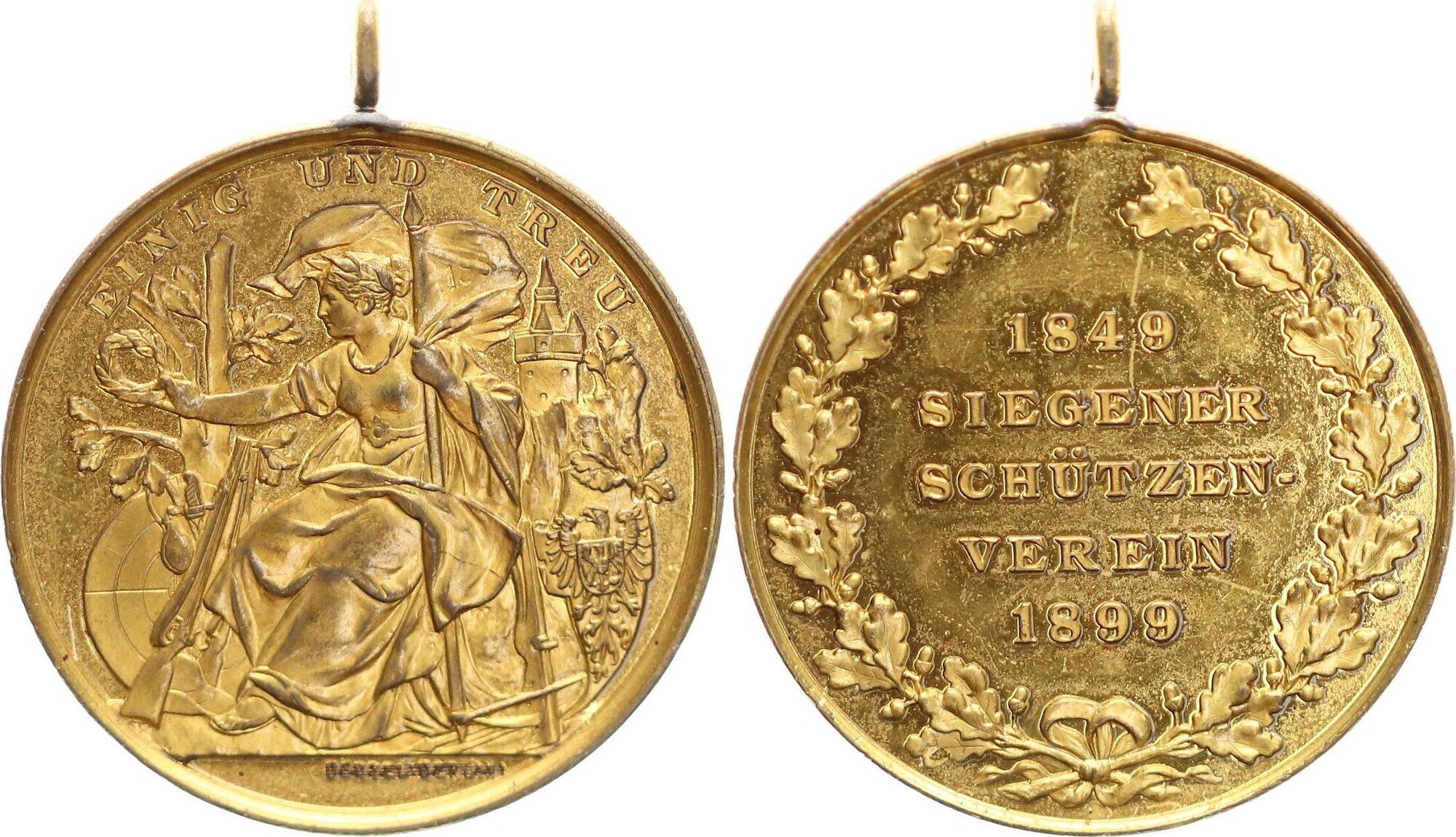 Deutschland - Siegen Bronzemedaille 1899 - (v. Weckwerth) Tragbar ...