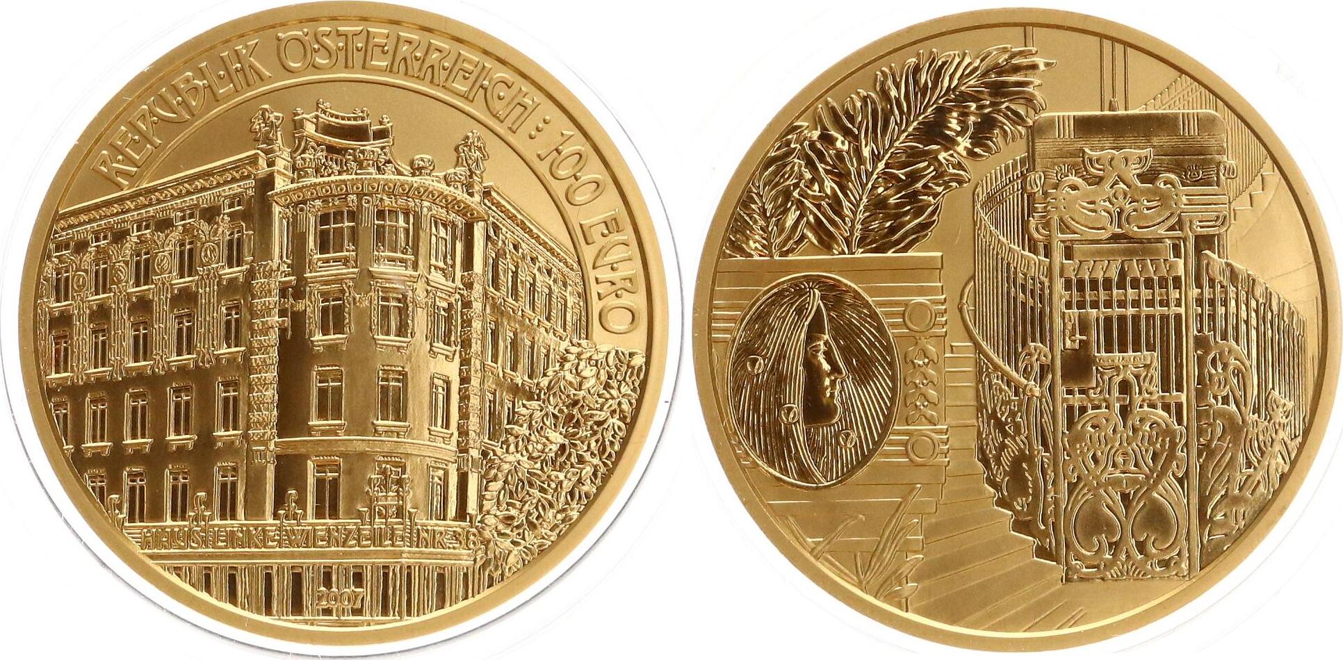 Österreich 100 Euro 2007 - Linke Wienzeile Nr. 38, Wiener Jugendstil PP ...