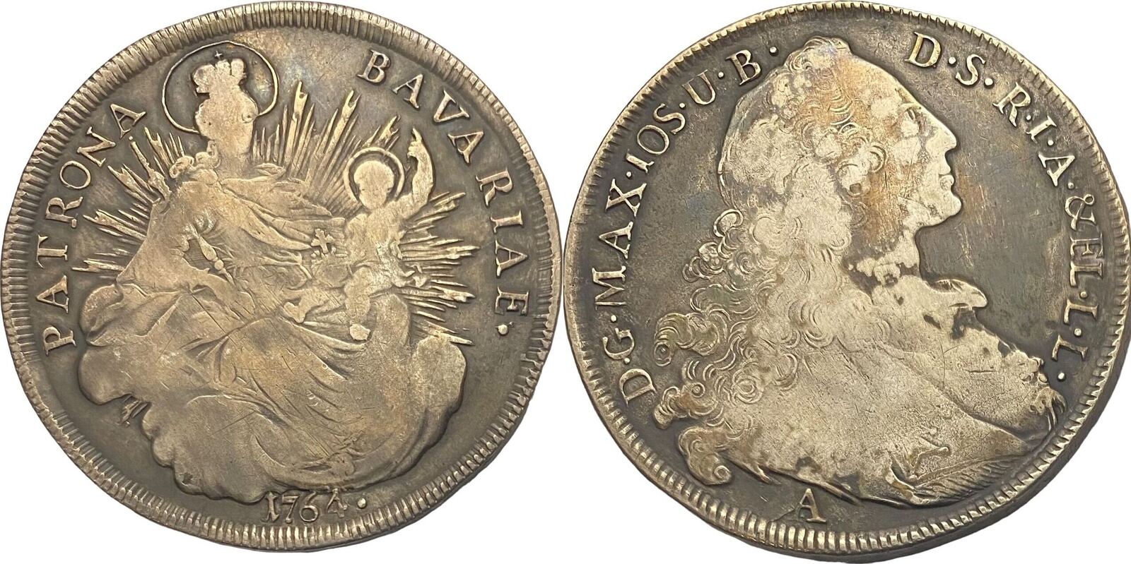 Germany BAVARIA 1 Konventionsthaler A 1764 Maximilian III Joseph ...