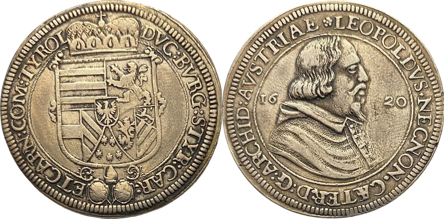 Austrian TYROL 1 Thaler 1620 Leopold V. VF | MA-Shops