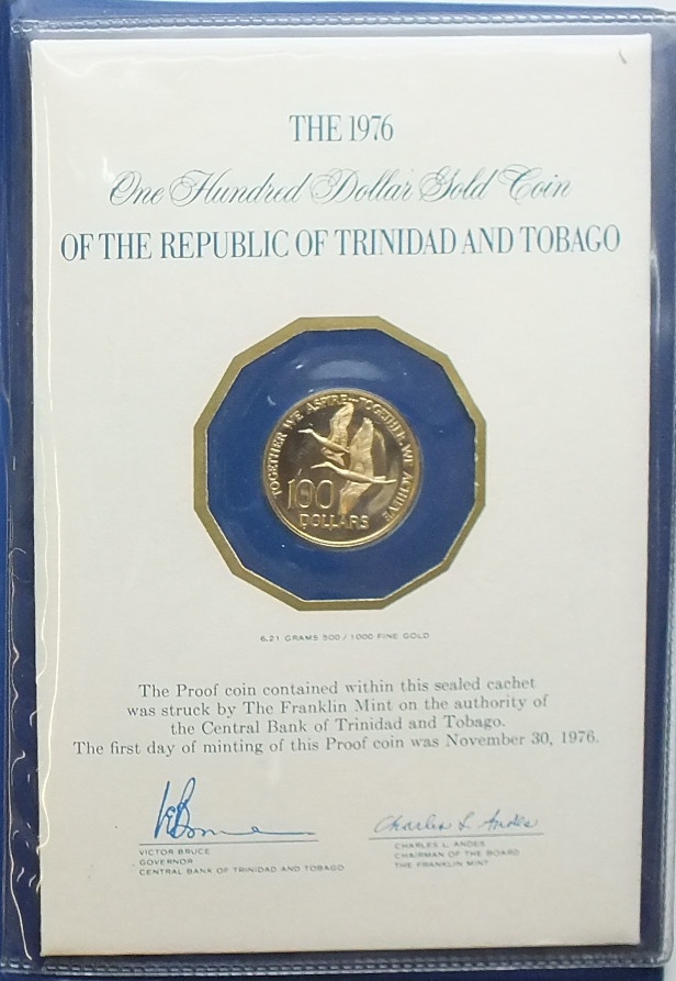 Trinidad & Tobago 100 $ Gold 1976 PP | MA-Shops