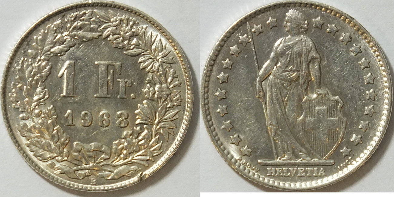 Schweiz 1 Franken 1963 vz | MA-Shops