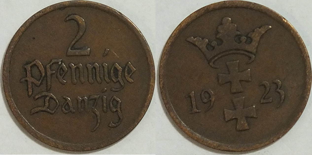 Danzig 2 Pf 1923 ss | MA-Shops