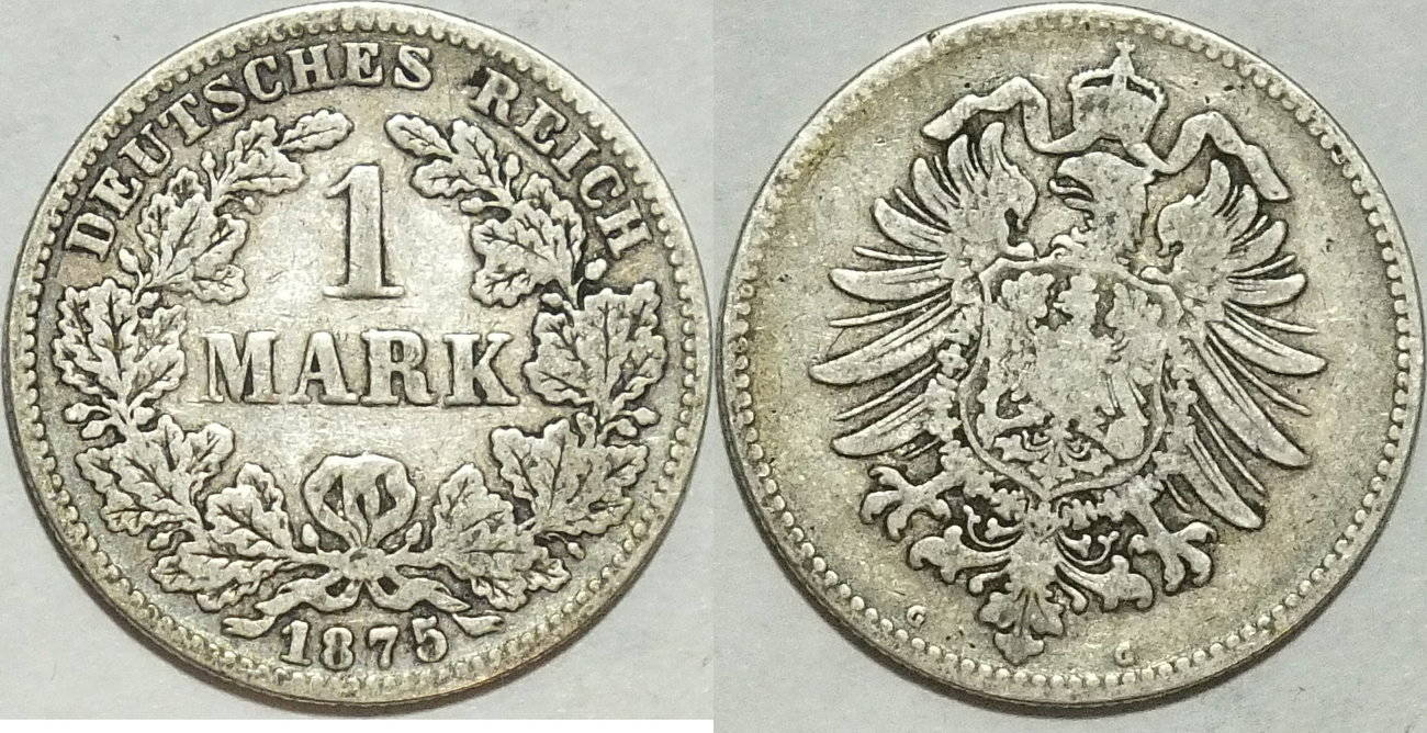 Kaiserreich 1 Mark 1875 G s | MA-Shops