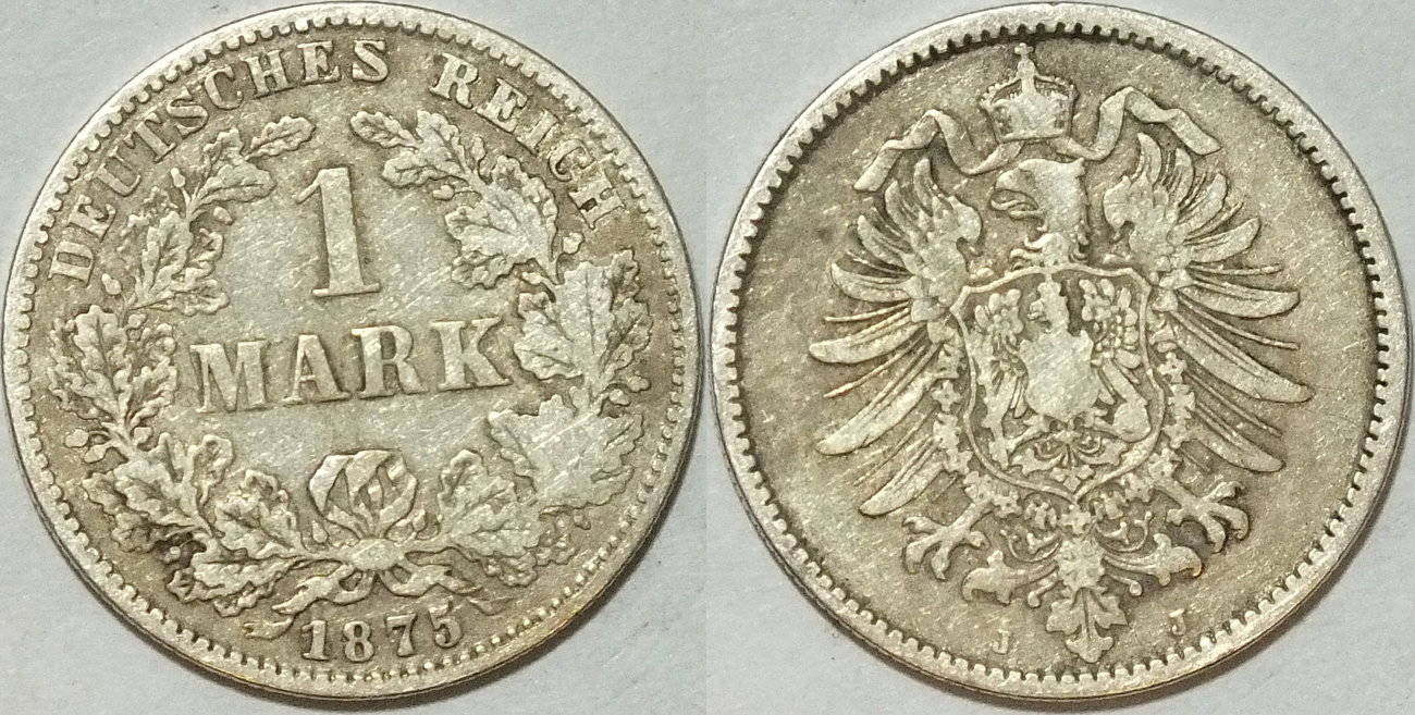 Kaiserreich 1 Mark 1875 J s | MA-Shops