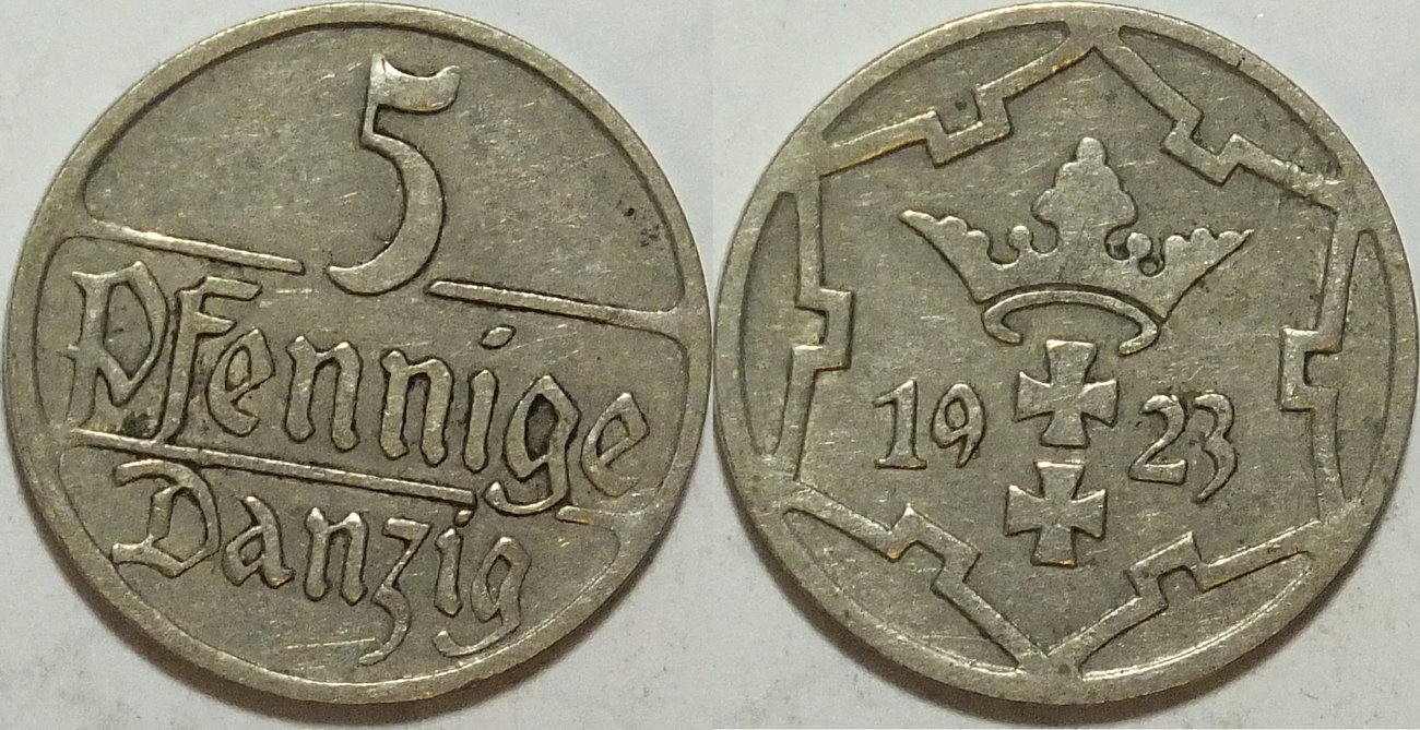 Danzig 5 Pf 1923 ss | MA-Shops