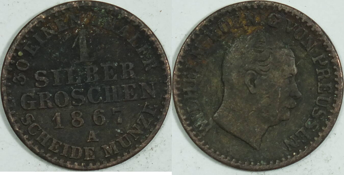 Preussen 1 Silbergroschen 1867 A ss | MA-Shops