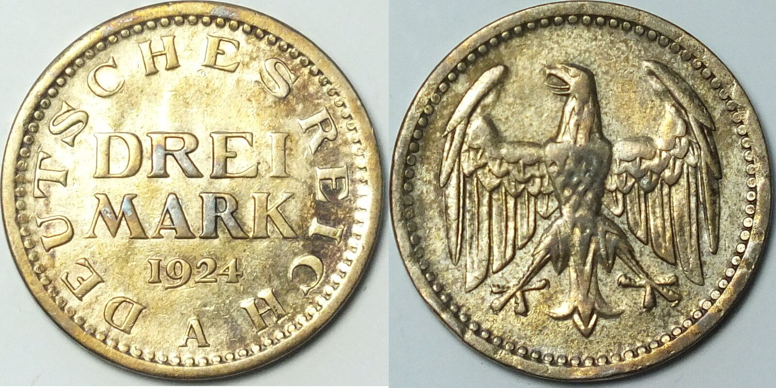 Weimar 3 Mark 1924 A ss-vz | MA-Shops