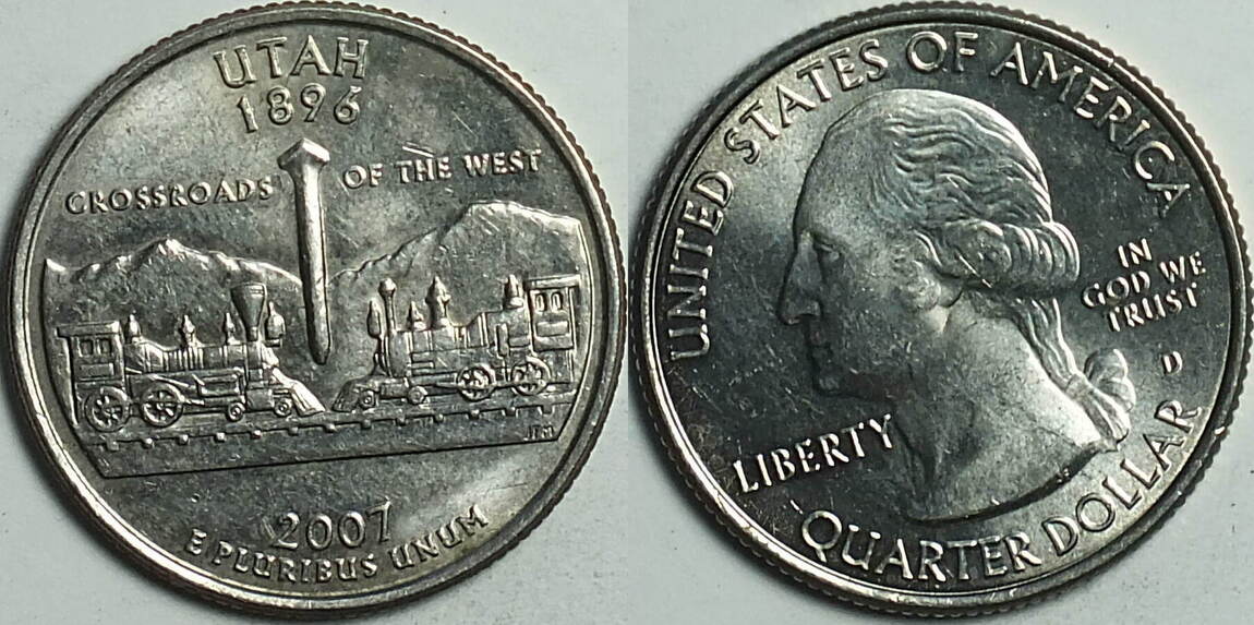 USA 25 Cent 2007 D Utah vz - st, bfr, unc | MA-Shops