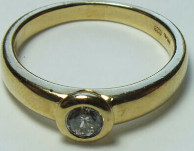 Solitär Ring Brillant Damenring .585 Gold ca. 0,38 ct Gr.58 | MA-Shops