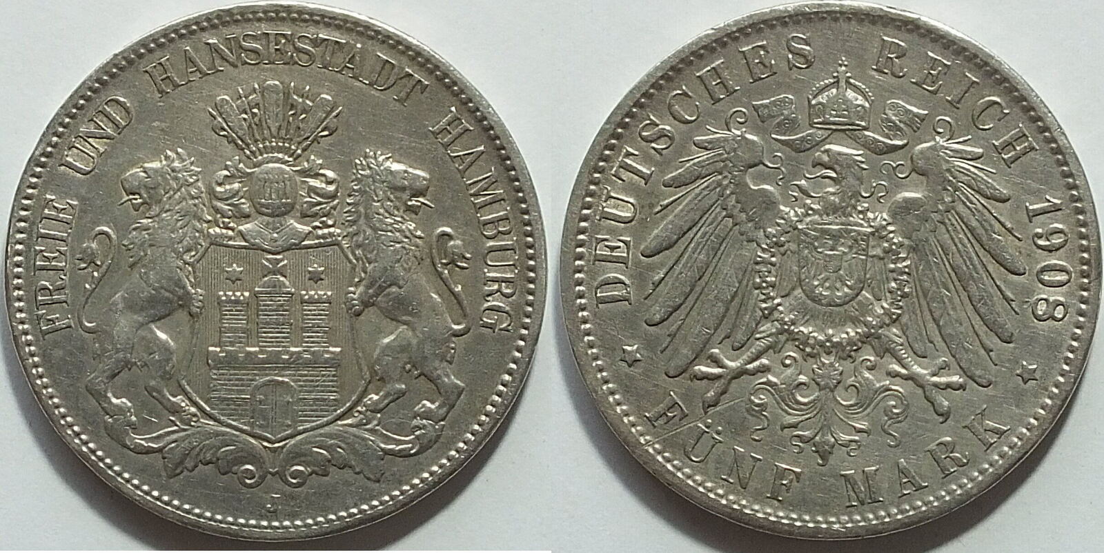 Hamburg 5 Mark 1908 ss | MA-Shops
