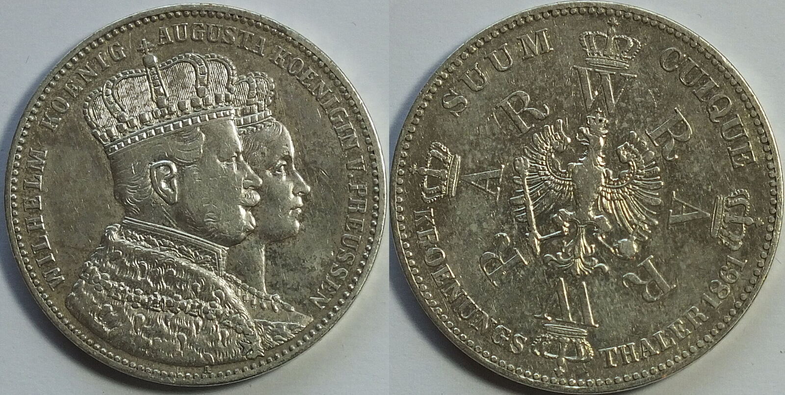 Preußen 1 Taler 1861 Krönungstaler Wilhelm I. ss | MA-Shops