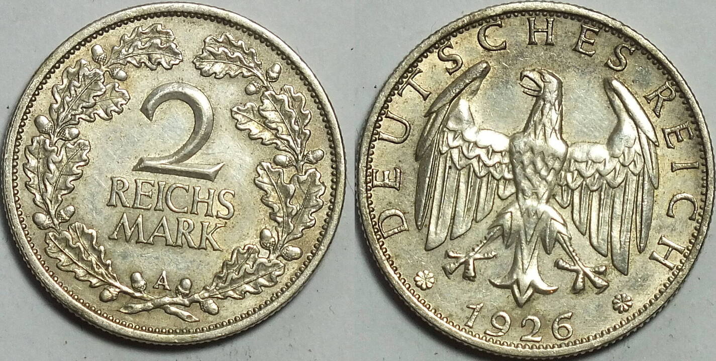Weimar 2 Mark 1926 A vz | MA-Shops