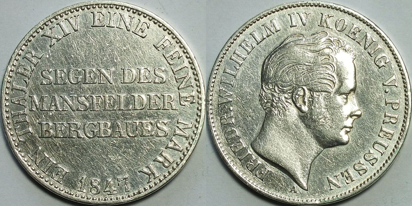 Brandenburg Preußen 1 Taler 1847 Friedrich Wilhelm IV. (1840-1861) ss ...