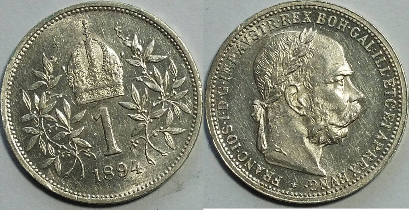 Österreich / Ungarn 1 Krone 1894 Franz Joseph I. (1848-1916) vz | MA-Shops