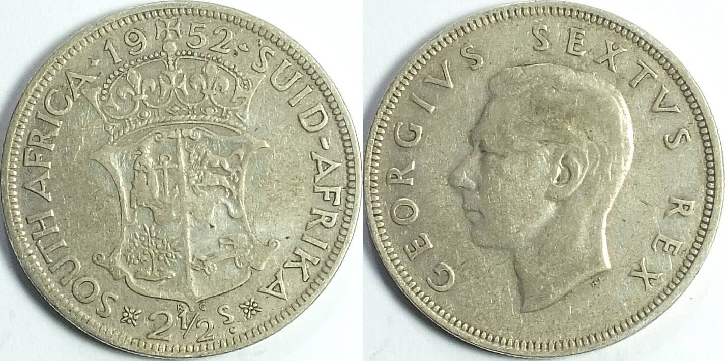 Südafrika 2,5 Shilling 1952 Georg VI. 1936-1952 ss | MA-Shops