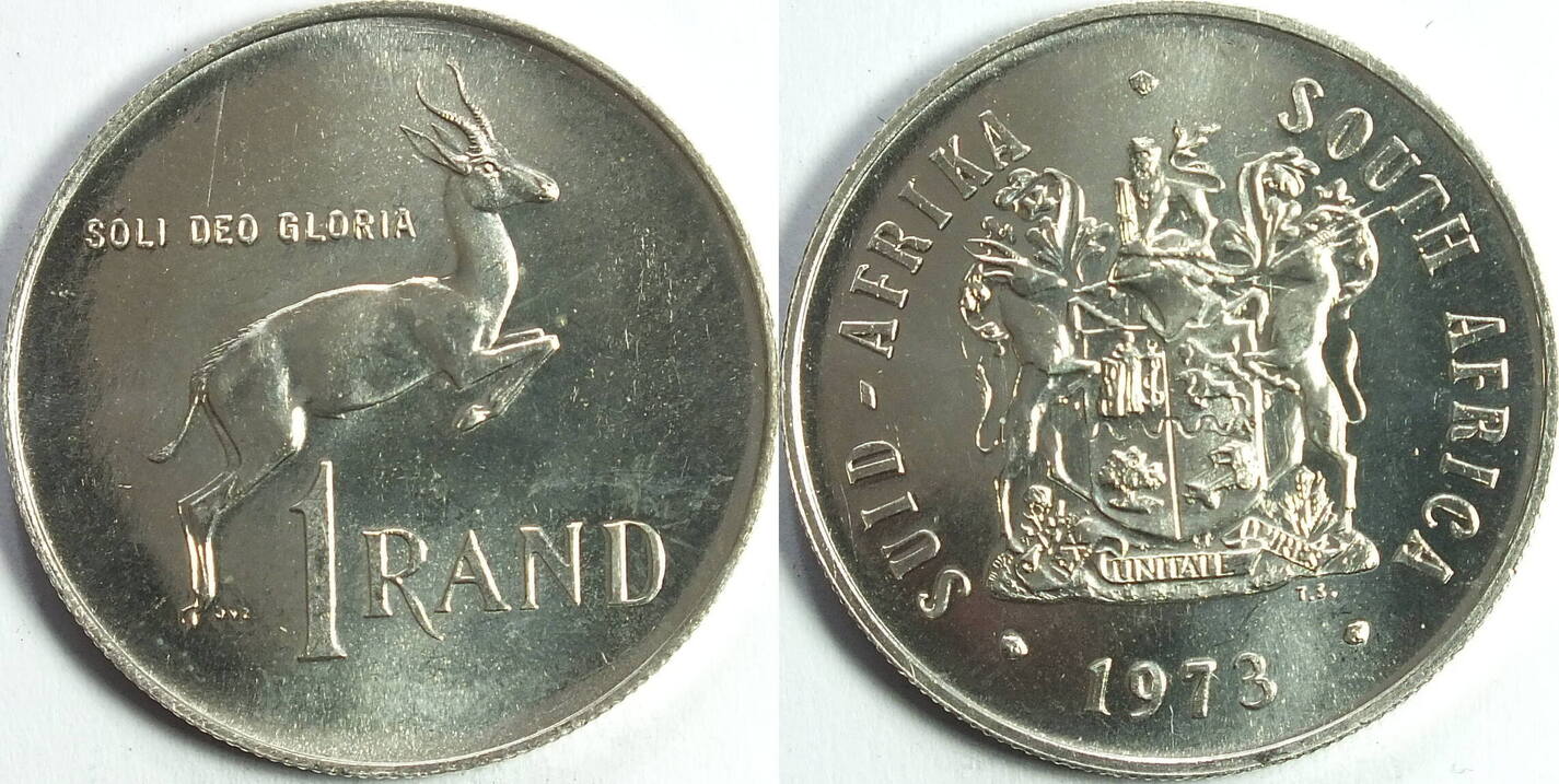 Südafrika 1 Rand 1973 Springbock vz - st | MA-Shops