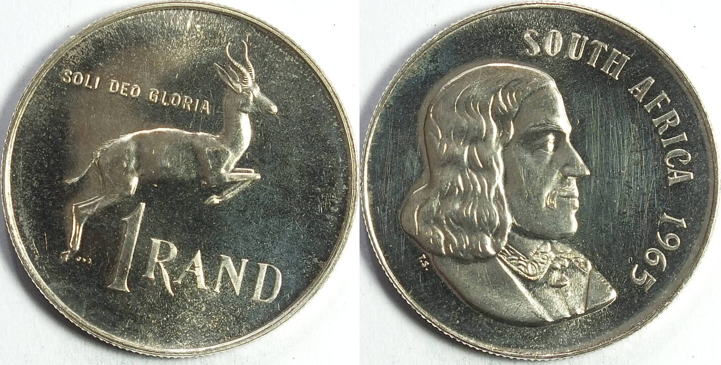 Südafrika 1 Rand 1965 Springbock vz - st | MA-Shops